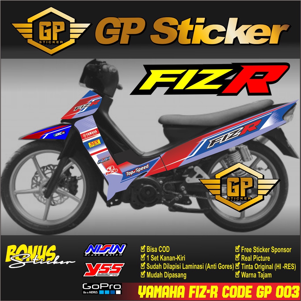 Jual cod striping fiz-r custom variasi road race - striping fiz r biru ...