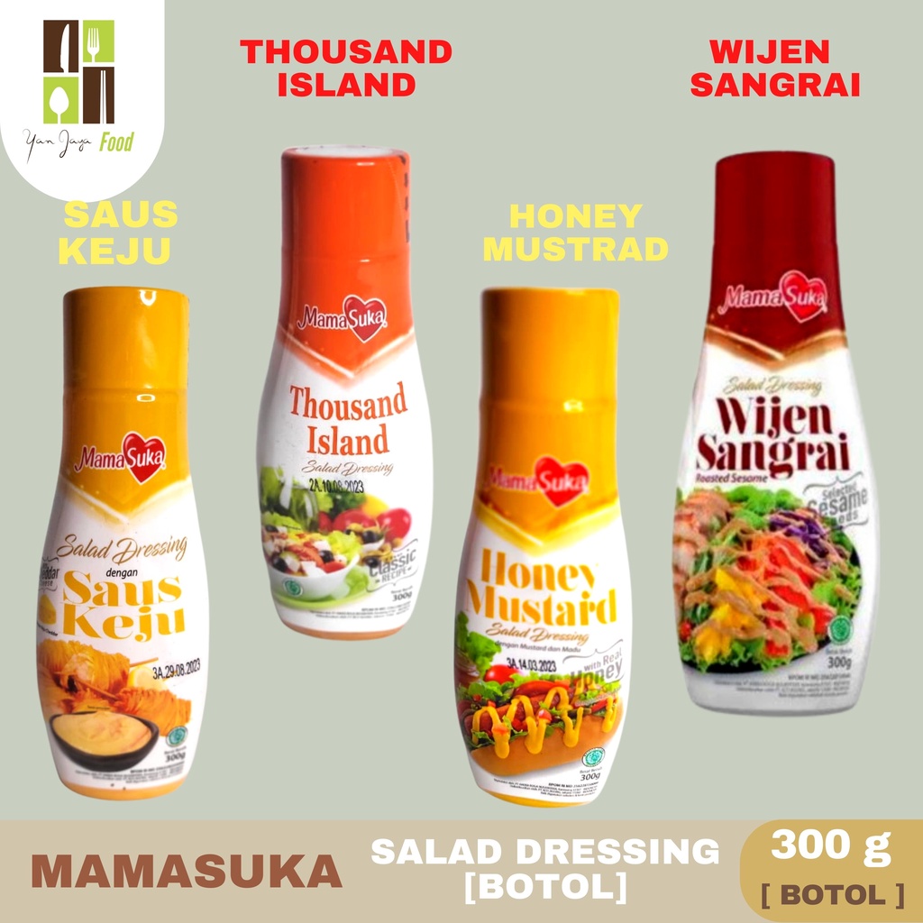 Jual Mamasuka Salad Dressing Botol 300gr [Saus Keju/Thousand Island ...