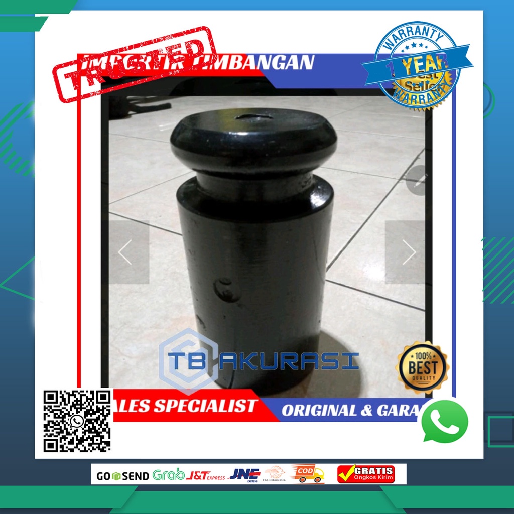 Jual batu timbang anak timbangan 5kg besi cor New Original Garansi ...