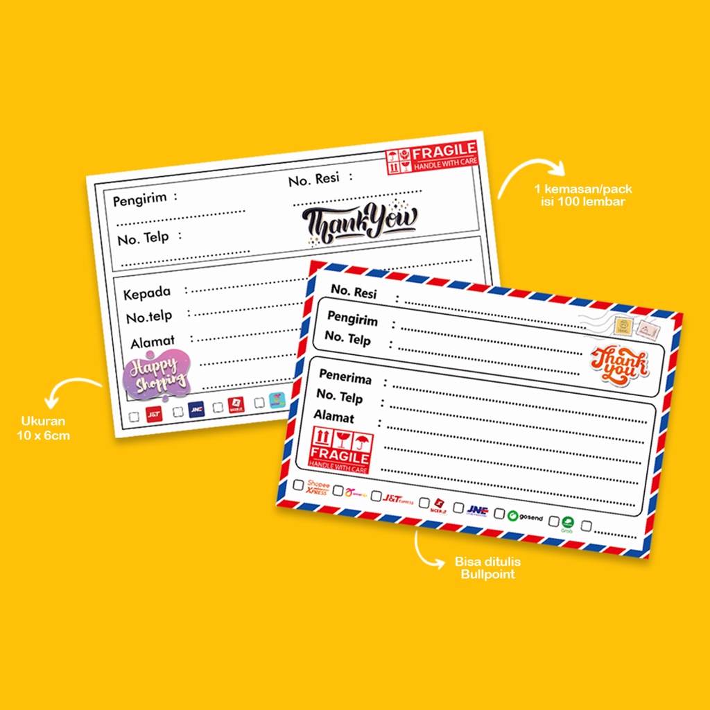 Jual 𝐋𝐀𝐁𝐄𝐋 𝐏𝐄𝐍𝐆𝐈𝐑𝐈𝐌𝐀𝐍 Sticker Label Pengiriman Merupakan Stiker Alamat ...