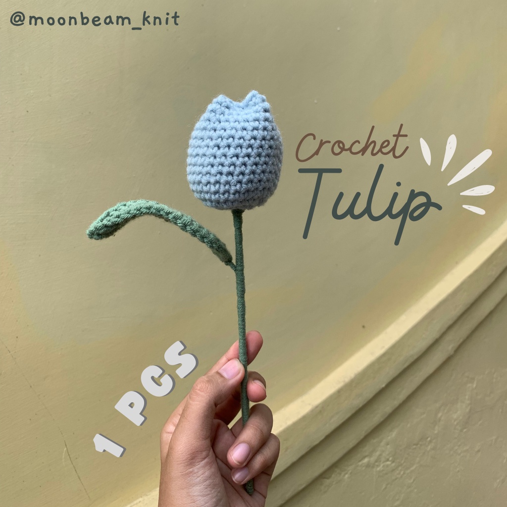 Jual TULIP Bunga Rajut / Flower Crochet (HARGA 1 PCS) | Shopee Indonesia