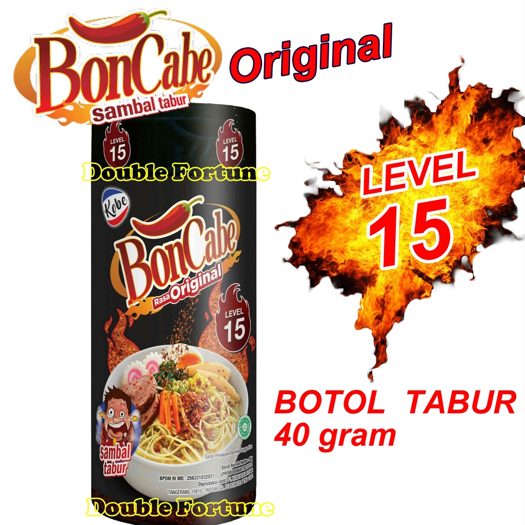 Jual BON CABE LEVEL 15 ORIGINAL sambal tabur kobe level 15 - Tabung 45g ...