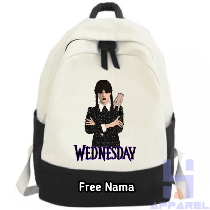 Jual TAS RANSEL ANAK WEDNESDAY ADDAMS SCARED | Shopee Indonesia