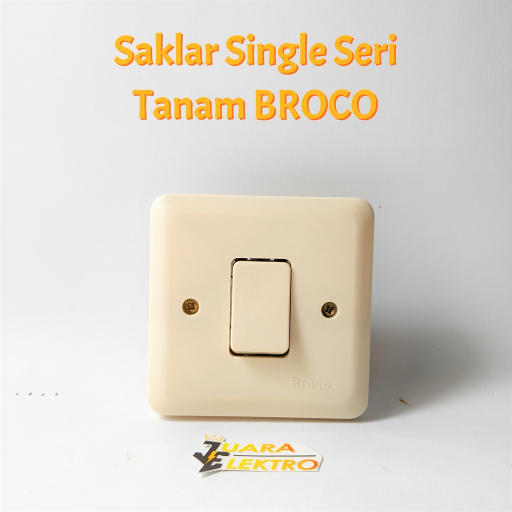 Jual BROCO Saklar Single Seri Tanam | Saklar Single Tanam Tembok Broco ...