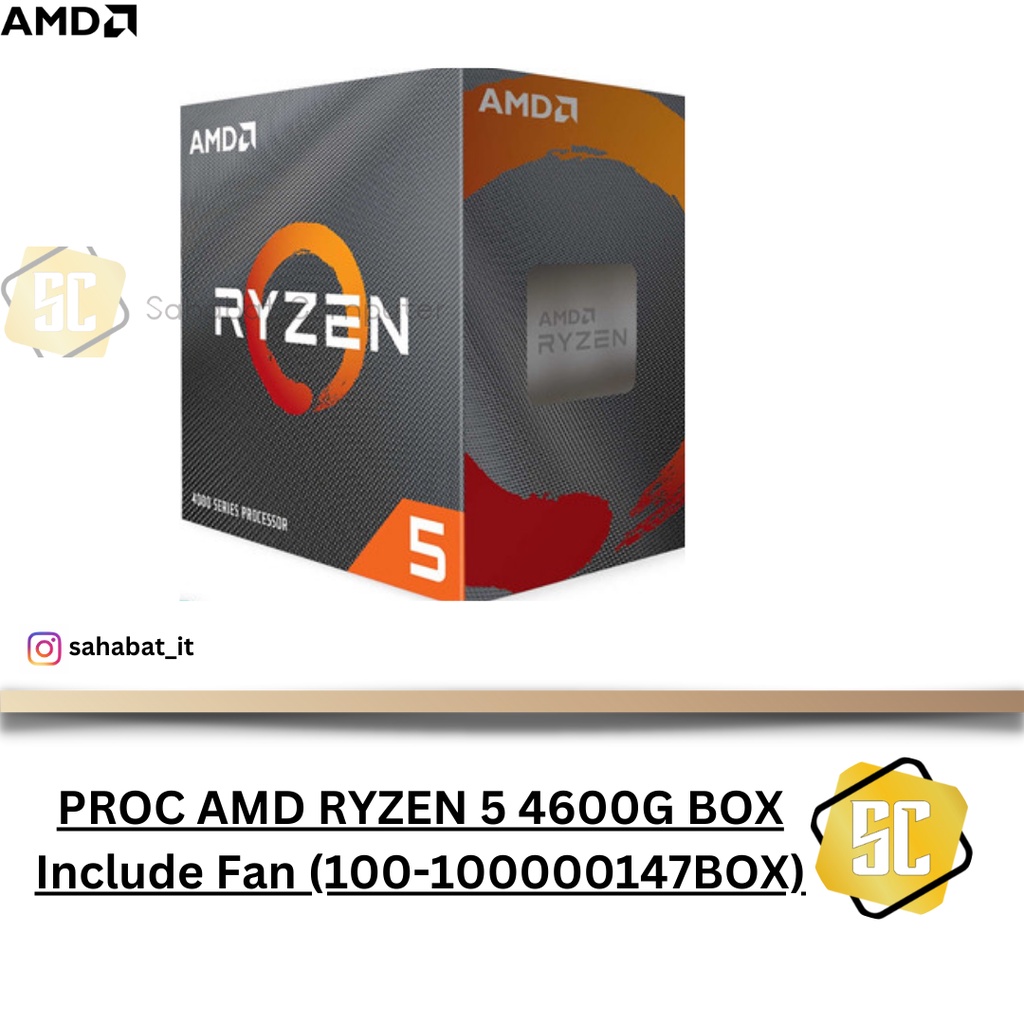 Jual PROC AMD RYZEN 5 4600G BOX Include Fan (100-100000147BOX) | Shopee ...