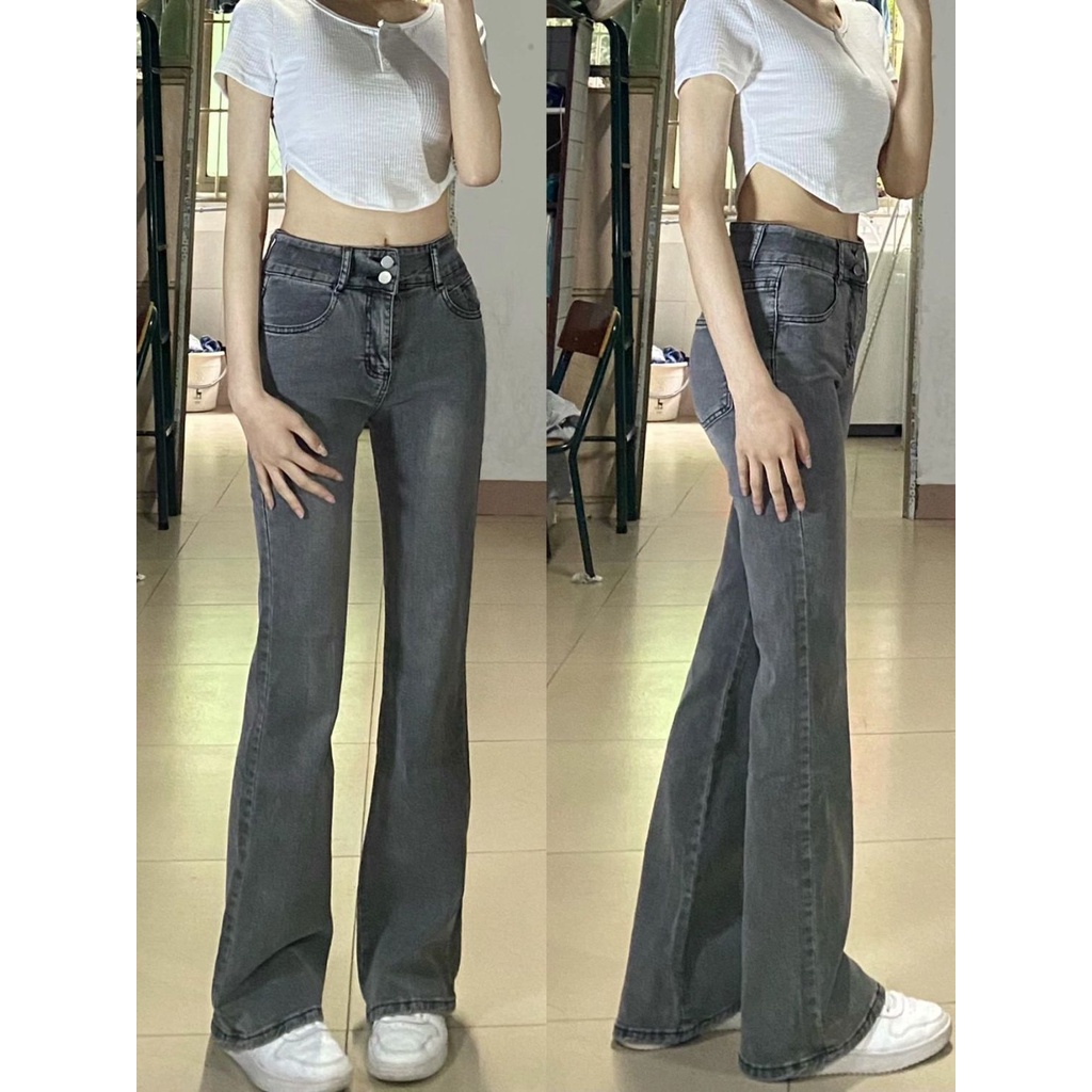 Jual [Premium]Jeans Cutbray Highwaist Wanita Premium Korean Style Celana Jeans Kekinian Terbaru ...