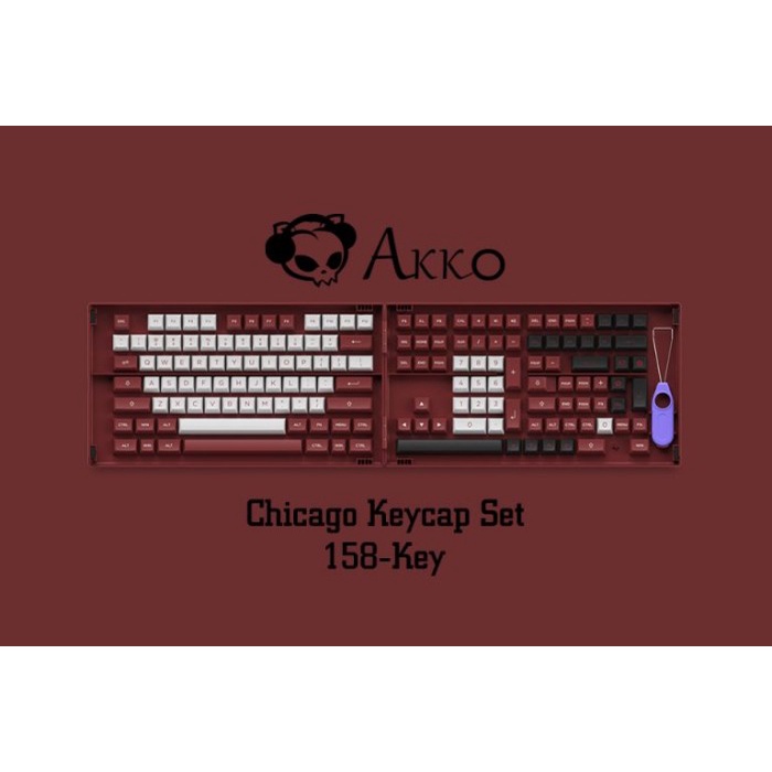 Jual Best Seller Akko Chicago Theme Keycap Set Asa Pbt Doubleshot ...