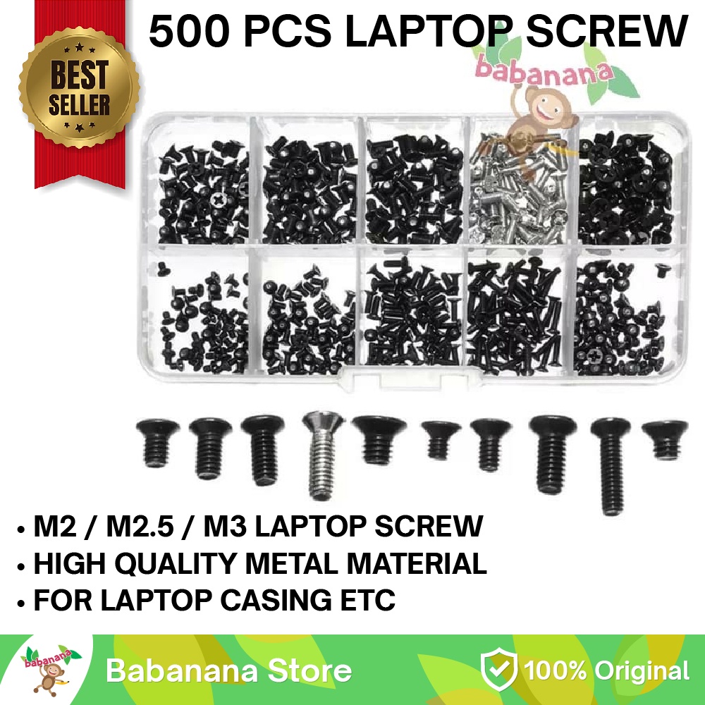 Jual Baut Laptop 500Pcs Screw Kit Set Asus Acer Hp Dell Lenovo computer ...