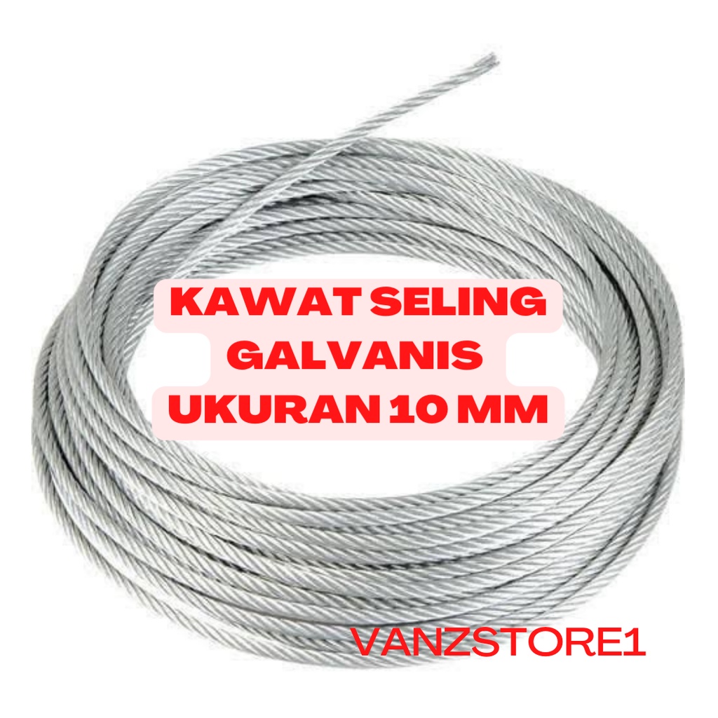 Jual Kawat Seling Galvanis 10 mm / Wire rope 10mm | Shopee Indonesia