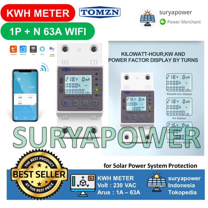 Jual POWER ENERGY METER KWH 1P+N 220VAC - SURYAPOWER | Shopee Indonesia
