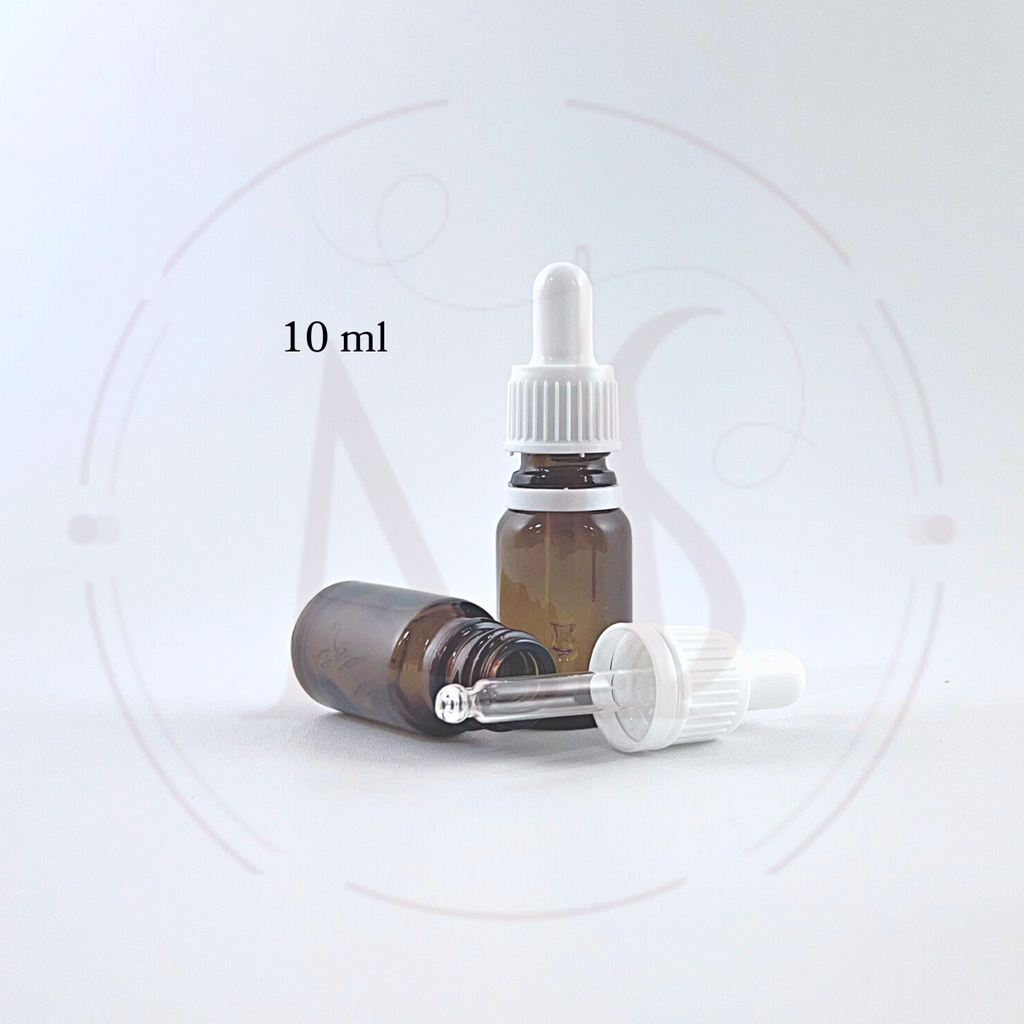 Jual Botol Pipet Kaca 10ml Amber - Tutup Pipet Putih | Shopee Indonesia