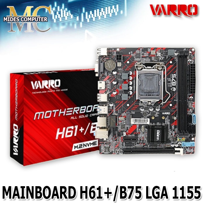 Jual MAINBOARD MOBO H61+/B75 H81+/B85 / H110 / H310C VARRO M.2 SATA NVME NEW | Shopee Indonesia