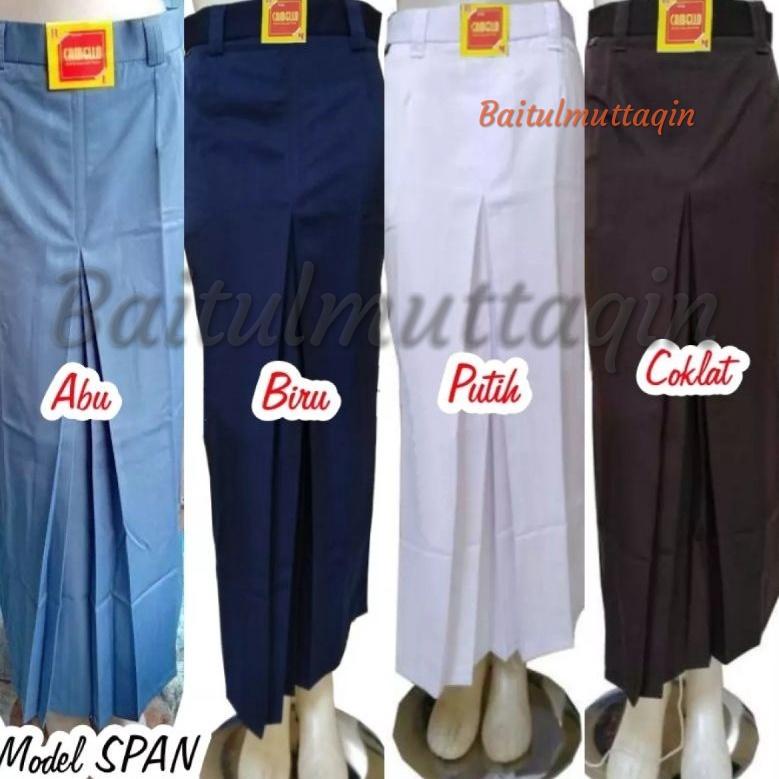 Jual TERBARU K80 ROK seragam Sekolah Span Belah Tengah ROK Abu SMA ...