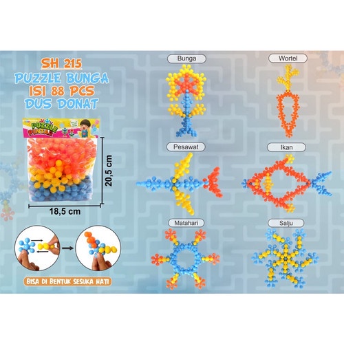 Jual Mainan Puzzle Bunga Bulat Bulat/ Mainan Anak Edukatif Puzzle ...