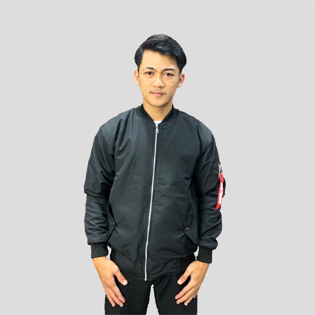 Jual BRIGO Jaket Bomber Polos || Bomber Varsity || Bahan Taslan JN ...