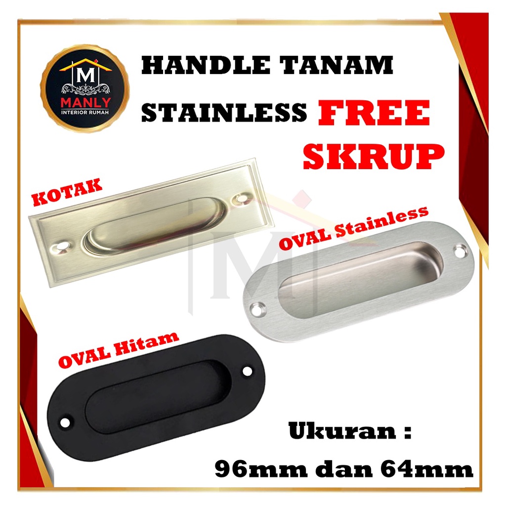 Jual handel tanam , handle pintu , laci & pintu lemari,pintu geser OVAL ...