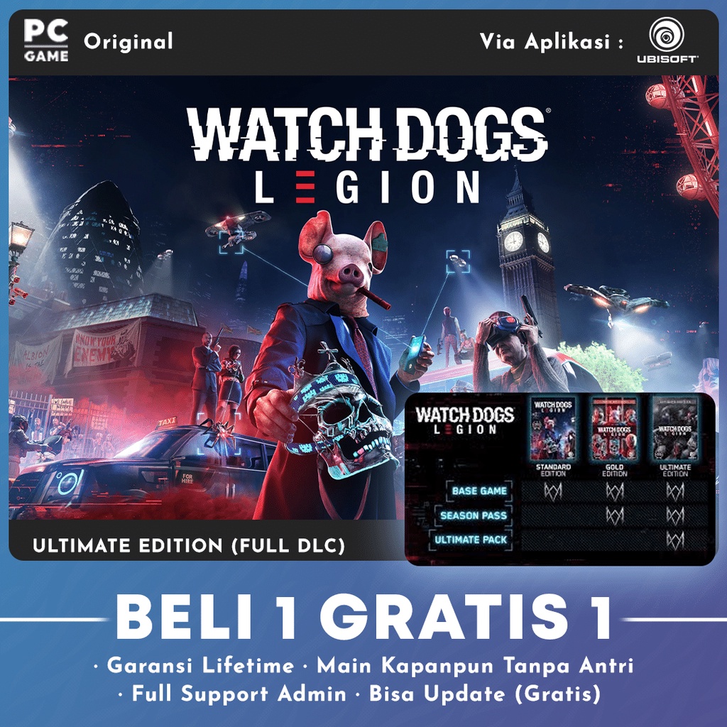 Jual Watch Dogs Legion ULTIMATE EDITION ORIGINAL PC | Shopee Indonesia