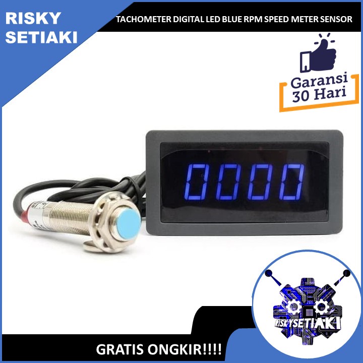 Jual TACHOMETER DIGITAL LED BLUE RPM SPEED METER SENSOR PROXIMITY ...