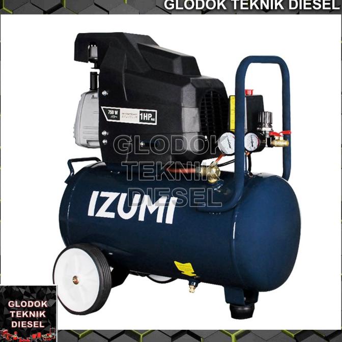 Jual Mini Air Compressor 1 Hp 24 L Liter Izumi 1Phase Kompresor Angin ...