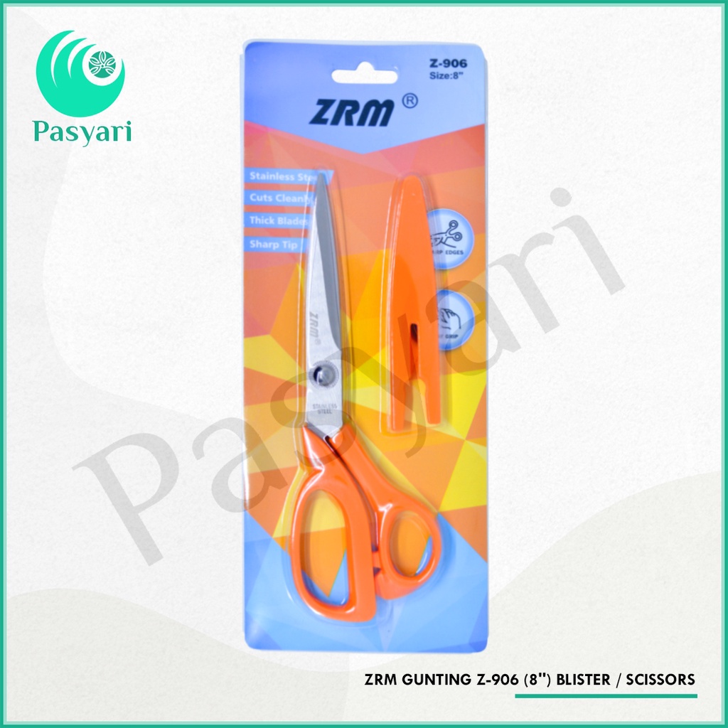 Jual ZRM GUNTING Z-906 (8'') BLISTER / SCISSORS | Shopee Indonesia