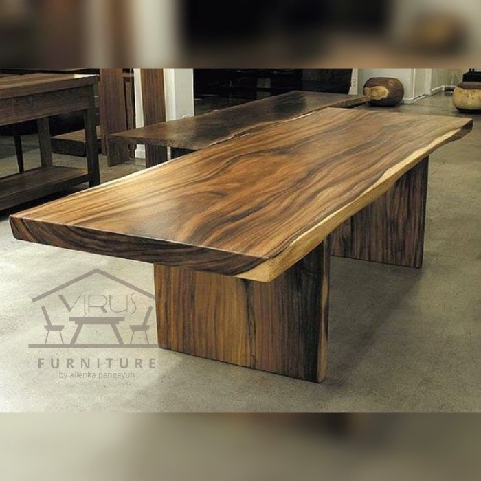 Jual Gv1 Top Table Solid Kayu Trembesi Jepara | Shopee Indonesia