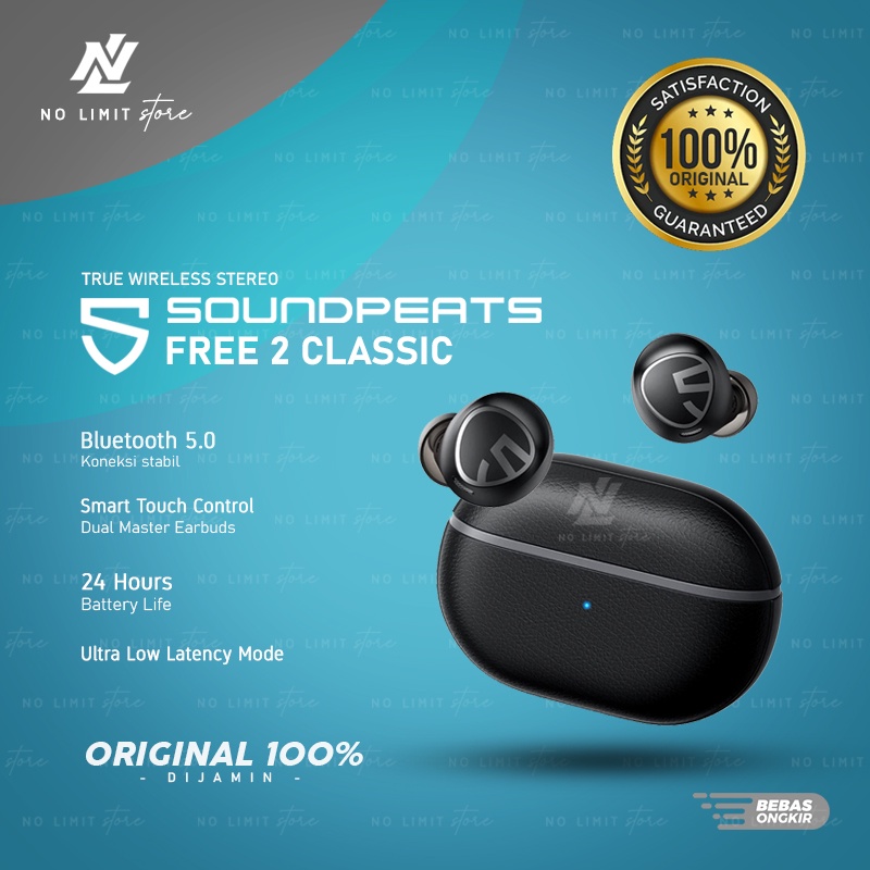 Jual SoundPEATS Free2 Classic True Wireless Earbuds - Free 2 Classic ...