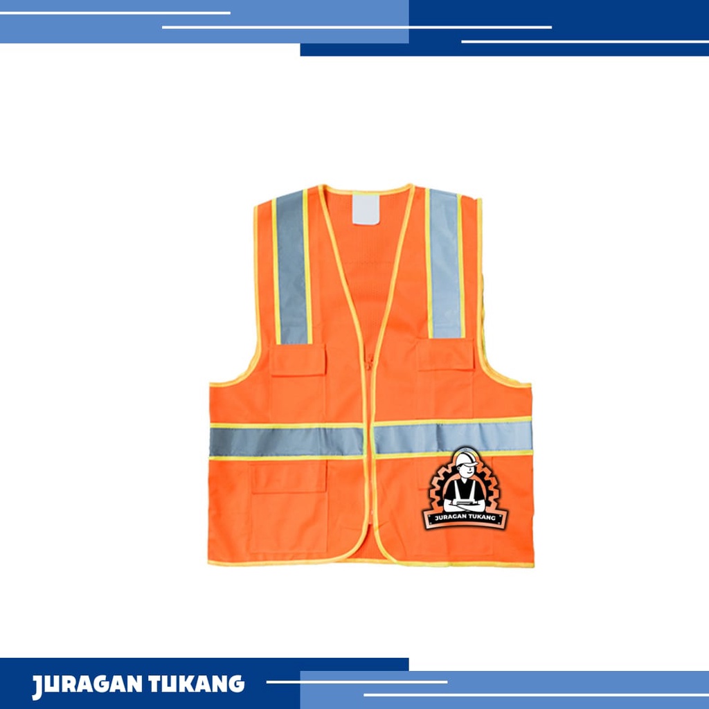 Jual Rompi Safety 4 kantong merk SAFELINE , Rompi Proyek Safety ...