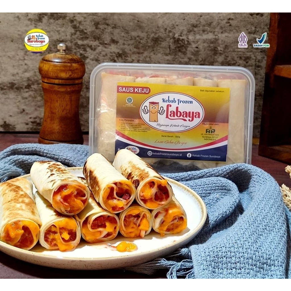 Jual Kebab Frozen Suroboyo/Labaya isi 10 full daging ORI || PEDAS || SAUS KEJU || PISCOK ...