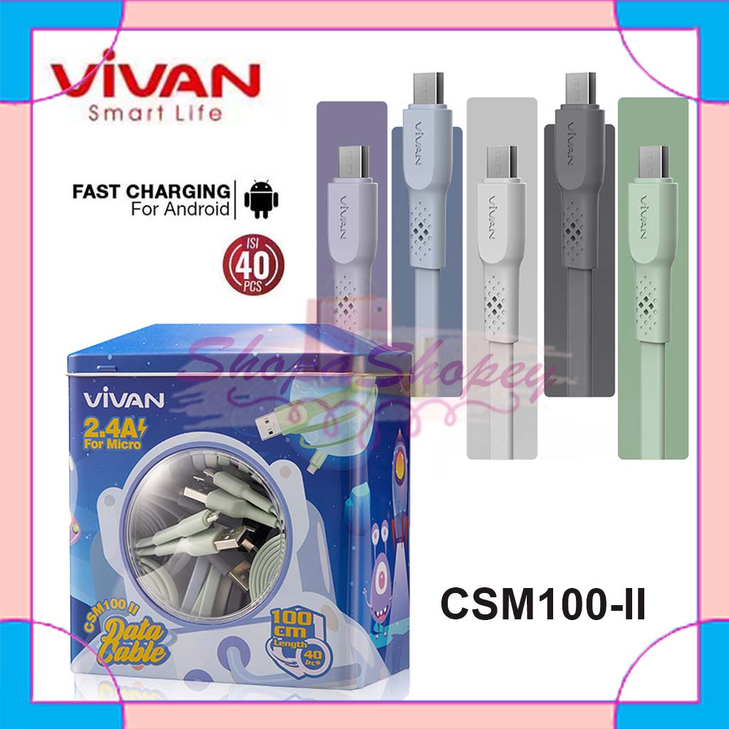 Jual Kabel Data MICRO USB VIVAN CSM100S Fast Charging 2.4A for Android ...