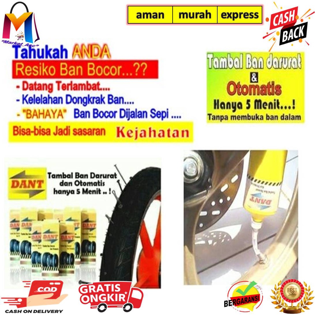 Jual Tambal Ban Otomatis DANT- Serbuk Tambal Ban Tubles/Ban Biasa ...