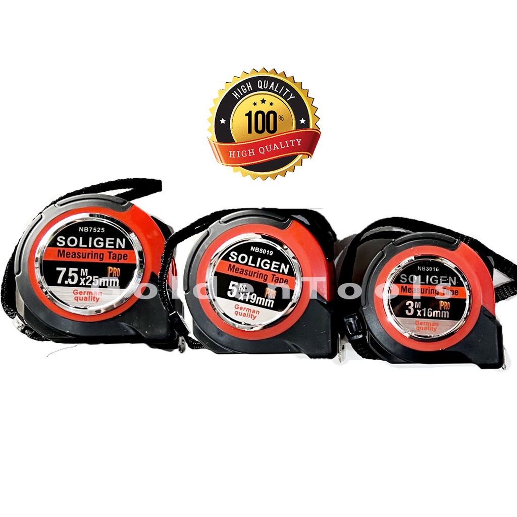 Jual Meteran body karet SOLIGEN 3M measuring tape 5M meteran tukang 7 ...