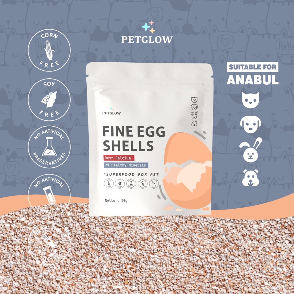 Jual Petglow Superfood Fine Egg Shell For Pet Bubuk Cangkang Telur ...