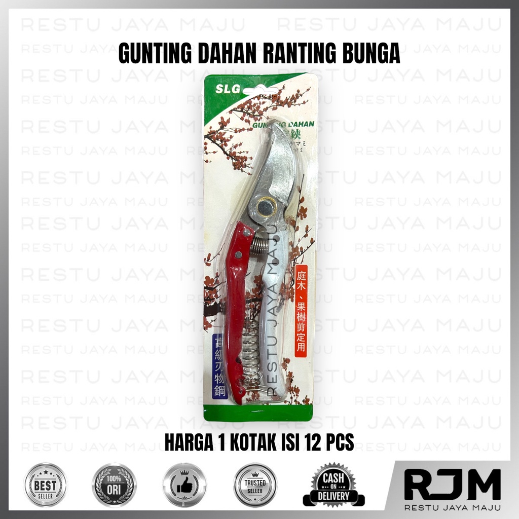 Jual [12 pcs] SLG Gunting Dahan Merah Putih Bunga Ranting Tanaman Pohon ...