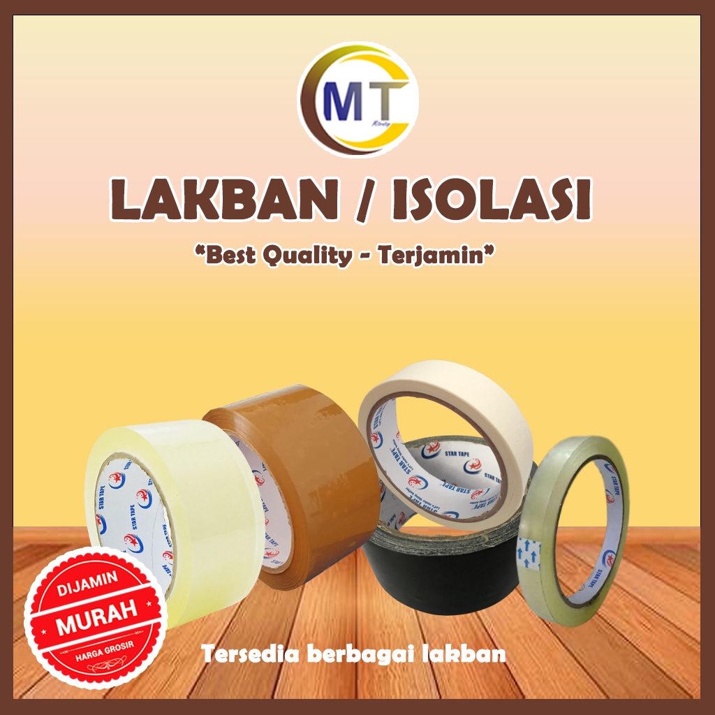 Jual Lakban Besar Bening 100 yard Lakban Coklat Besar Lakban Hitam Kain ...