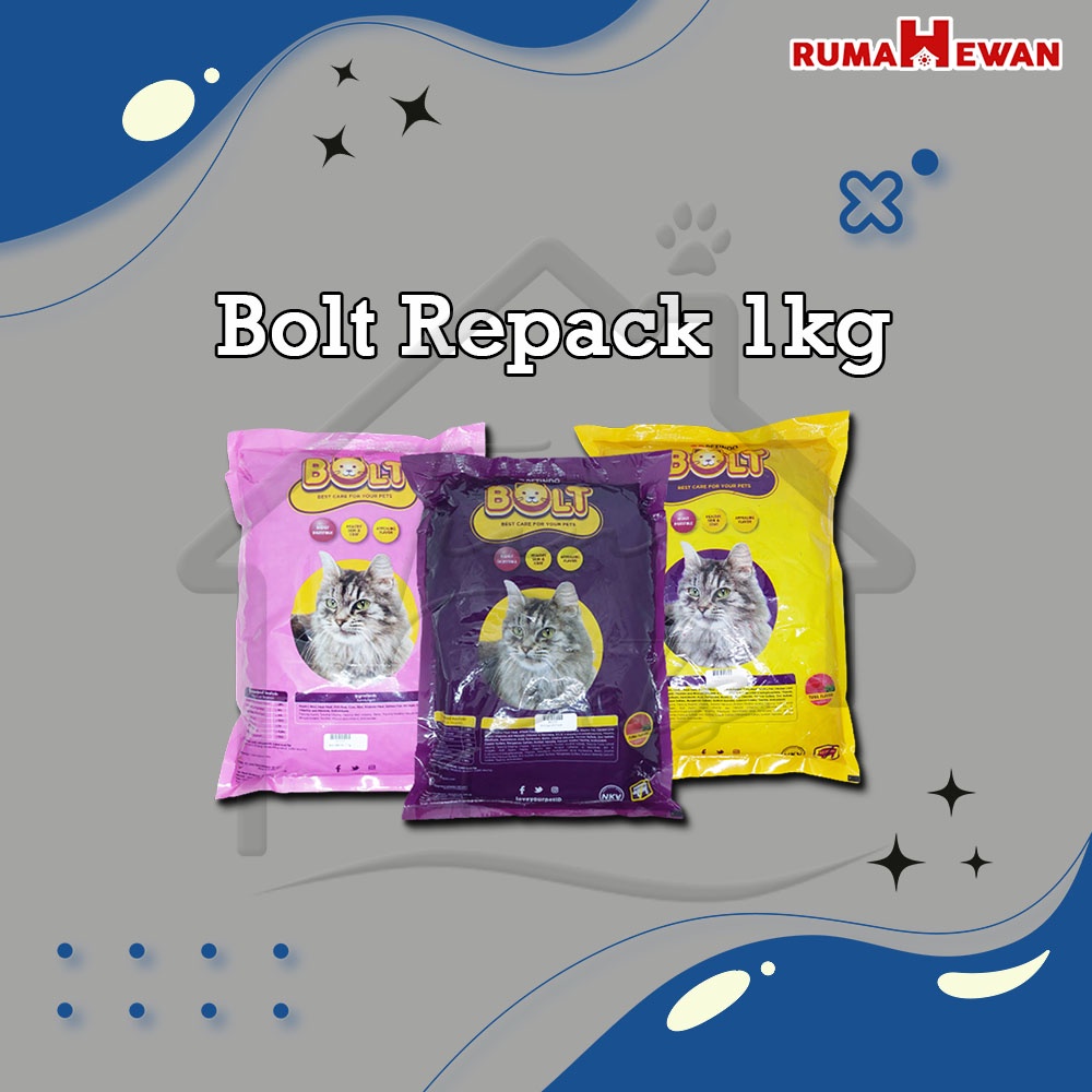 Jual Bolt Repack 1 Kg Makanan Kucing bolt ikan donat salmon | Shopee ...
