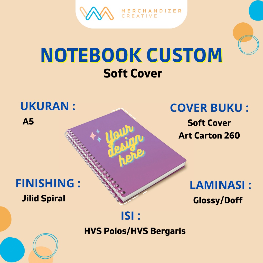 Jual Notebook Spiral Custom Soft Cover / Notes Seminar kit A5 ...