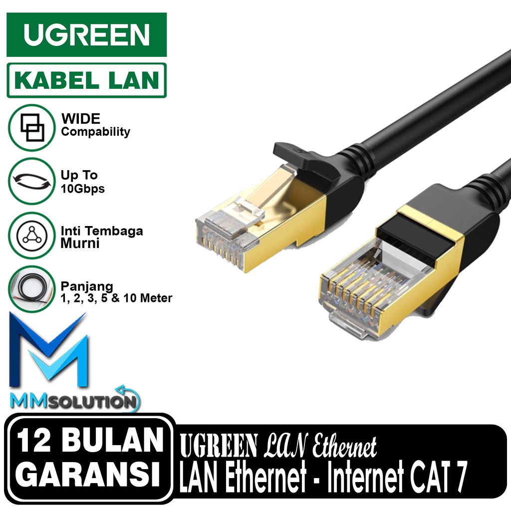 Jual UGREEN Kabel LAN Ethernet RJ45 Cat7 UTP 24AWG 1000Mbps | Shopee ...