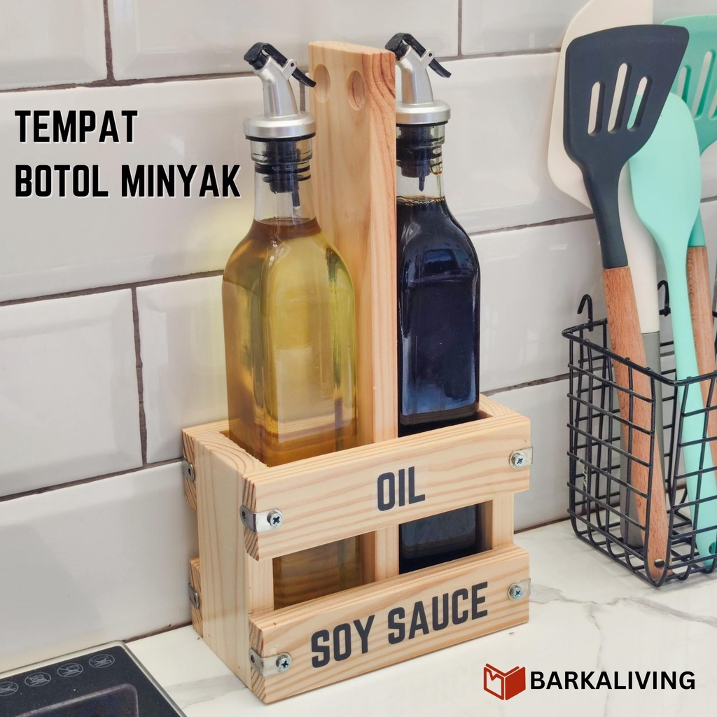 Jual Rak Tempat Botol Minyak Holder Botol Kayu | Shopee Indonesia