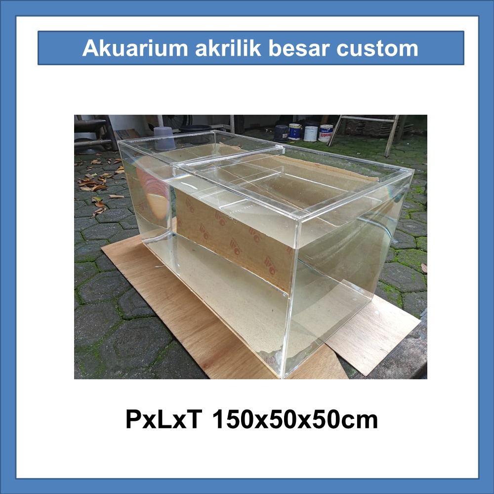 Jual Akuarium akrilik besar custom PxLxT 150x50x50cm | Shopee Indonesia