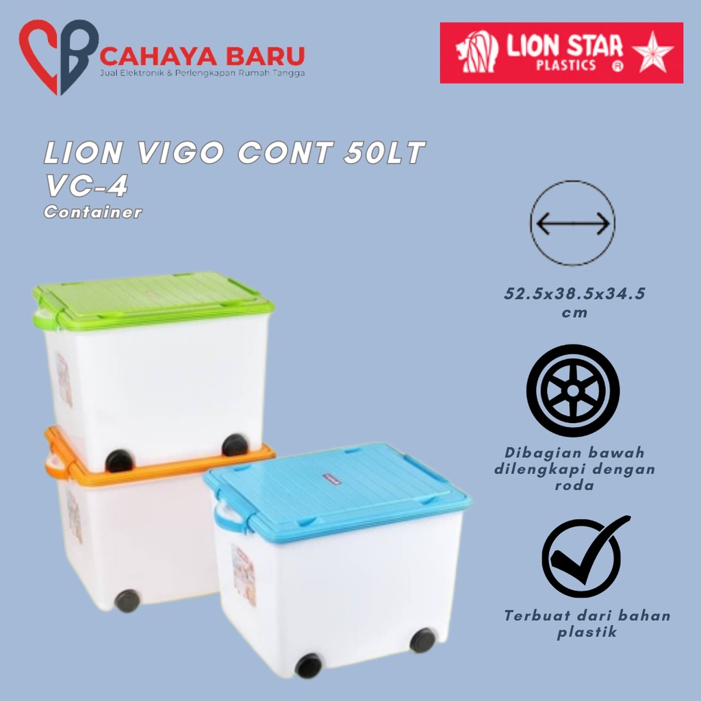 Jual LION STAR VIGO CONT 50LT VC-4 (GO-SEND) | Shopee Indonesia