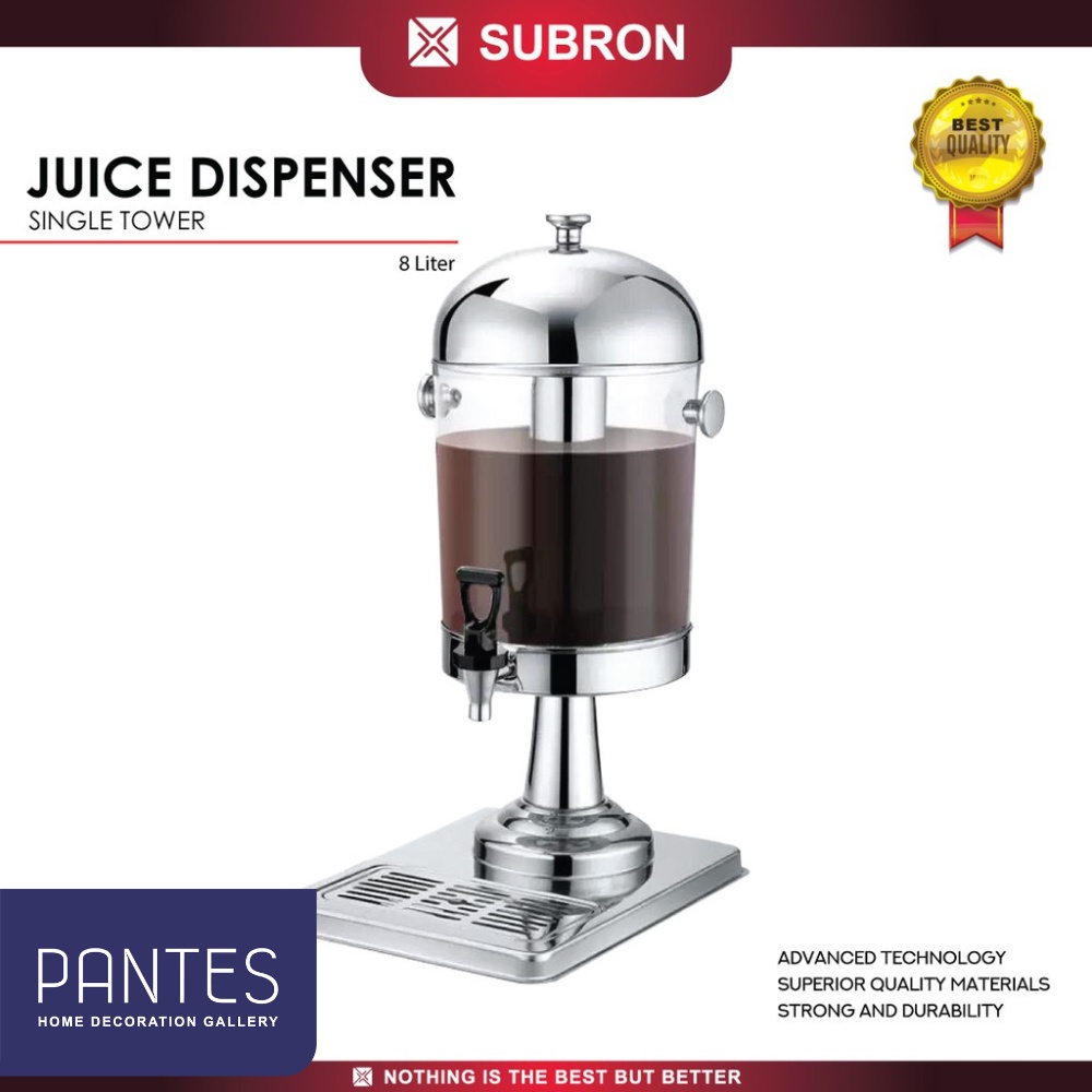 Jual Juice Jus Dispenser Tower SUBRON Minuman 8 Liter Single Stainless ...