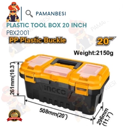 Jual TOOL BOX TOOLBOX KOTAK PERKAKAS 2 TINGKAT PLASTIK PP 20" INGCO PBX2001 | Shopee Indonesia