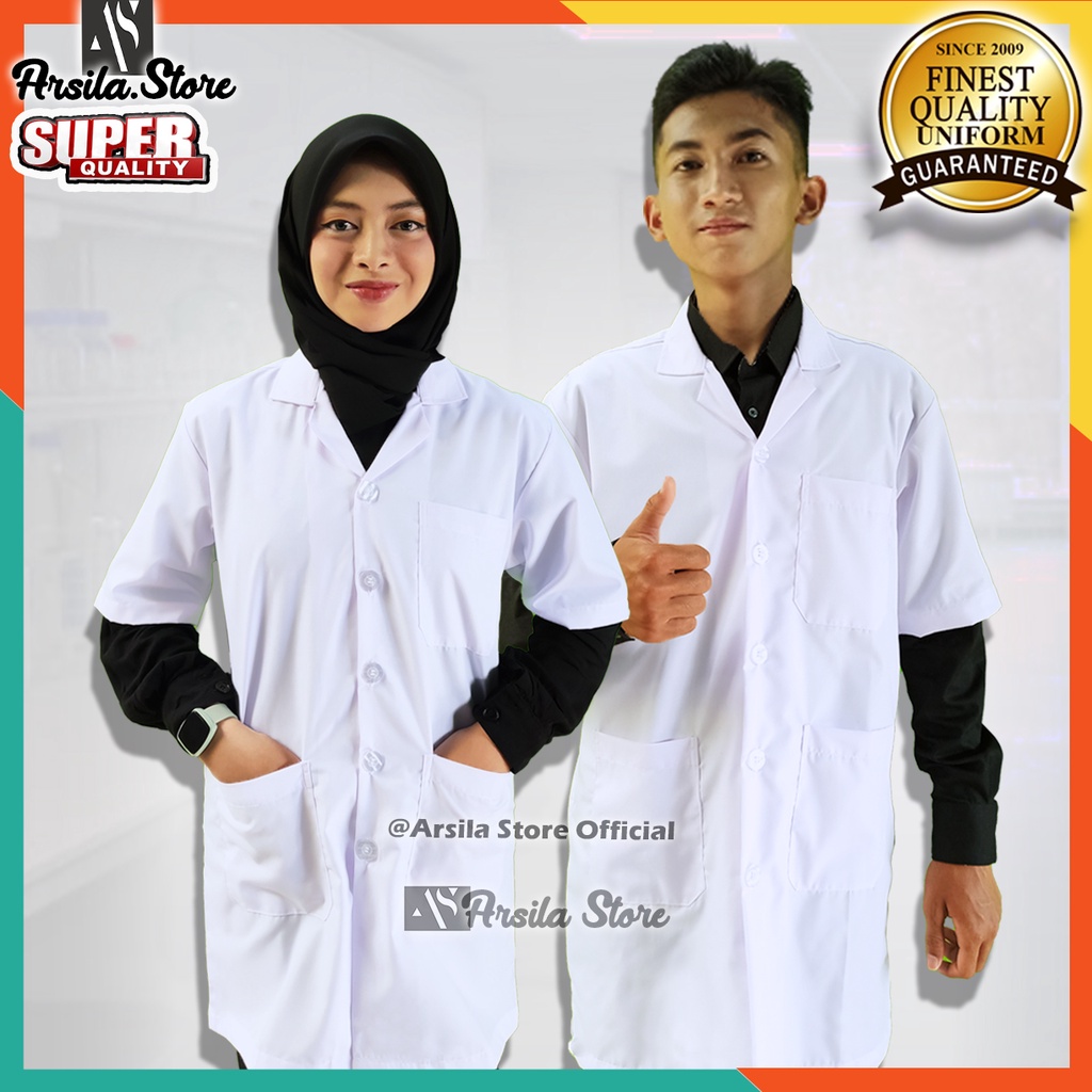 Jual (MURAH) JAS LABORATORIUM LENGAN PENDEK / JAS LAB / JAS ...