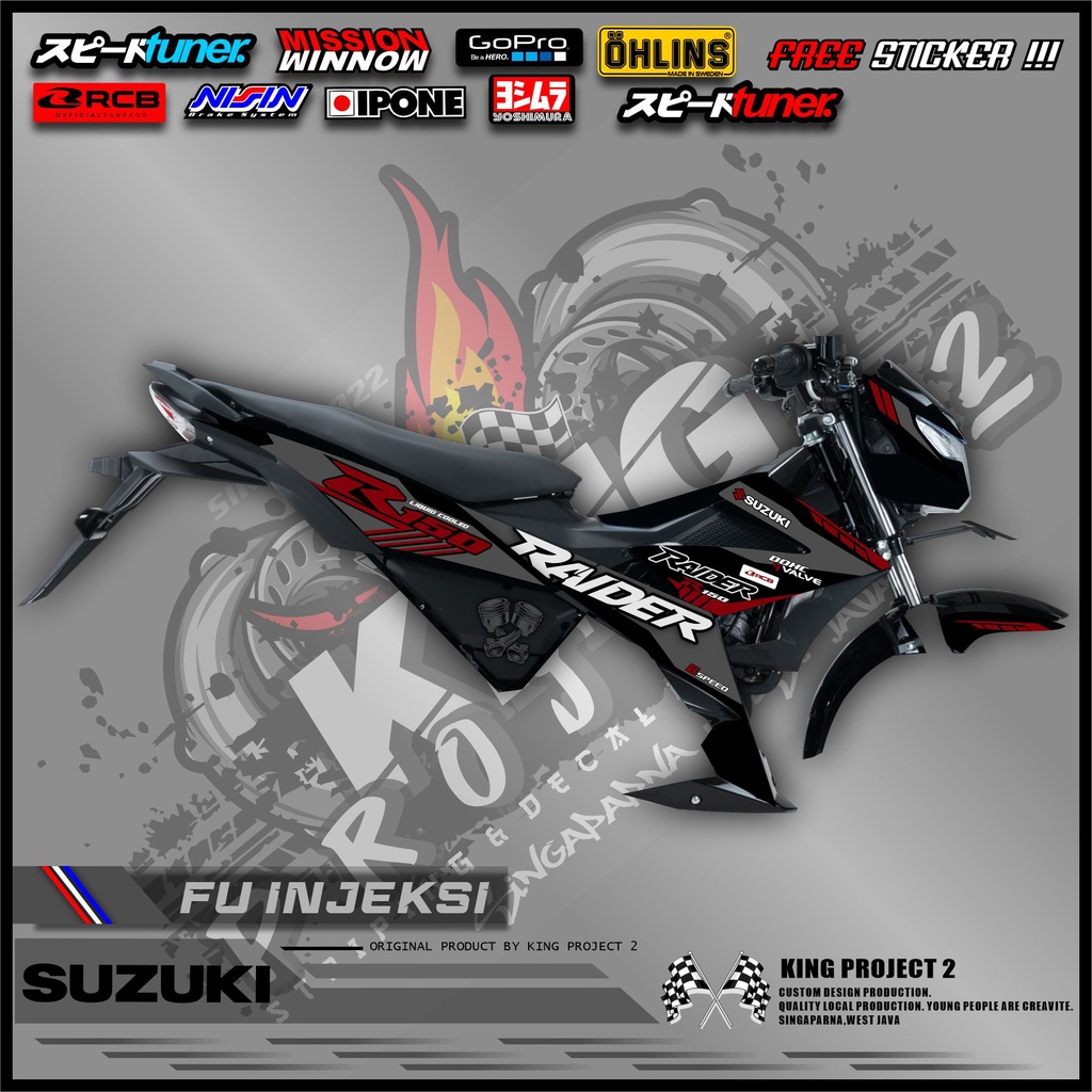Jual STRIPING SATRIA FU INJEKSI - FU FI VARIASI NEW R150 STYLE BY K2 ...