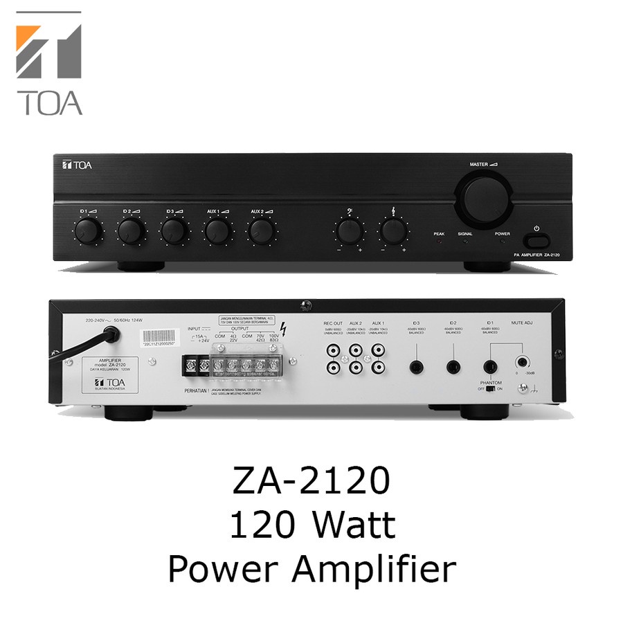 Jual TOA ZA-2120 ZA2120 Power Amplifier 120 Watt 100V 100 Volt Amply ...