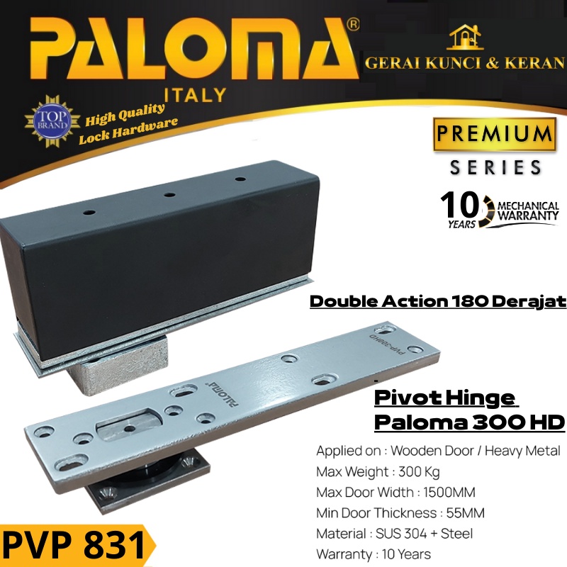 Jual PALOMA ENGSEL PIVOT HINGE PVP 831 ENGSEL PINTU TANAM LANTAI KAYU ...