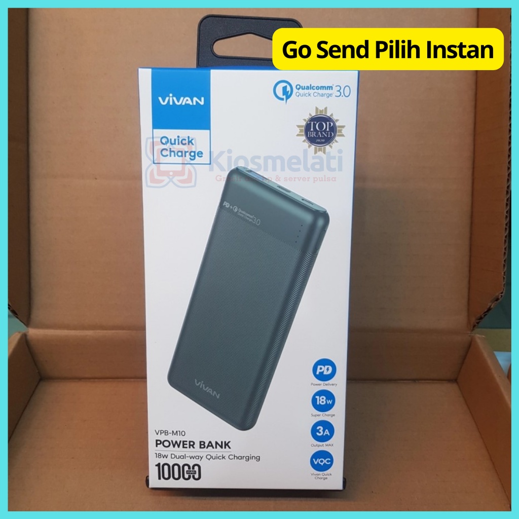 Jual Powerbank VIVAN 10000mAh Dual Input Powerbank Type C & Micro USB ...