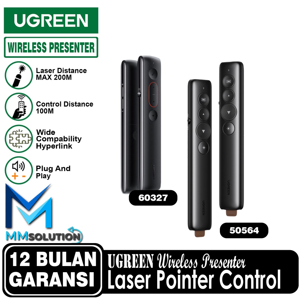 Jual UGREEN Laser Pointer Remote Control Wireless Presenter Presentasi ...