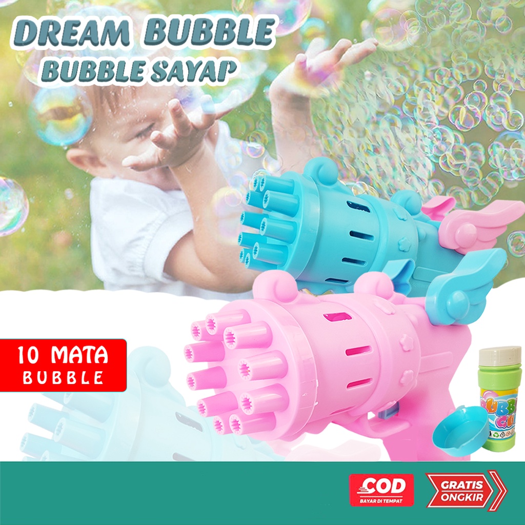 Jual Mainan Dream BubbleGun / Tembakan Balon Gatling Anak Elektrik / Mainan Bubble Angel SH677 ...