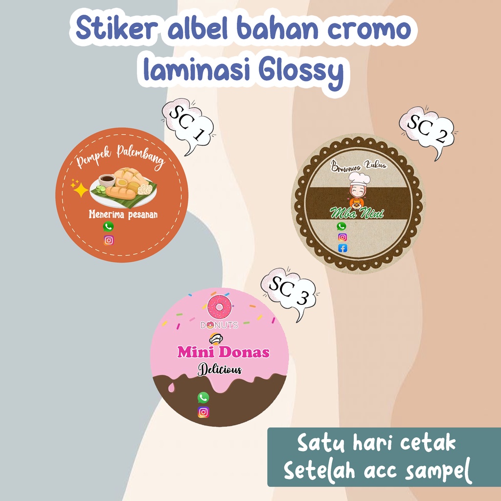 Jual STIKER LABEL BULAT HARGA PER 1 LEMBAR STIKER BULAT 5.5 X 5.5 ISI ...
